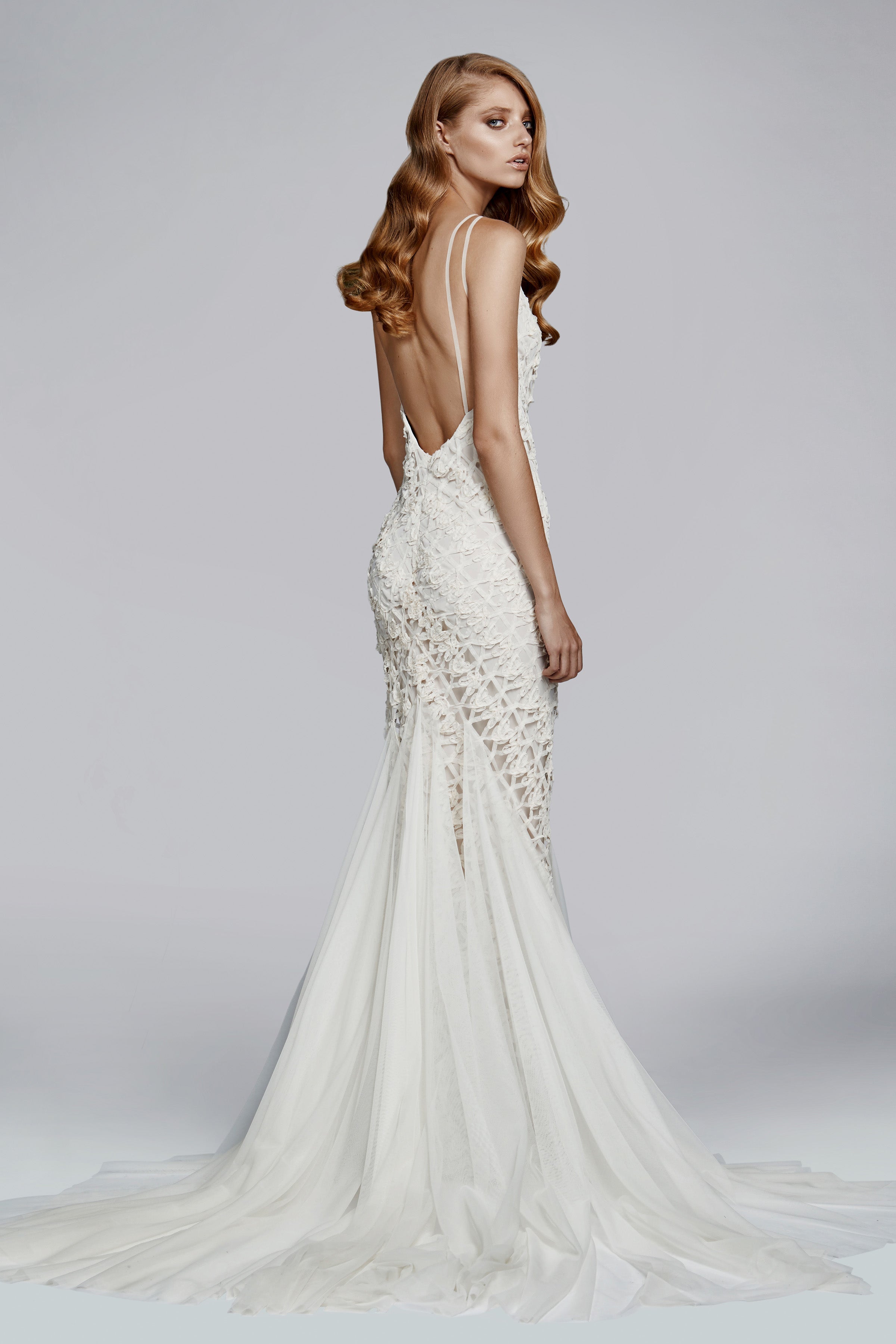 Clara Elegant Bridal Midi Dress